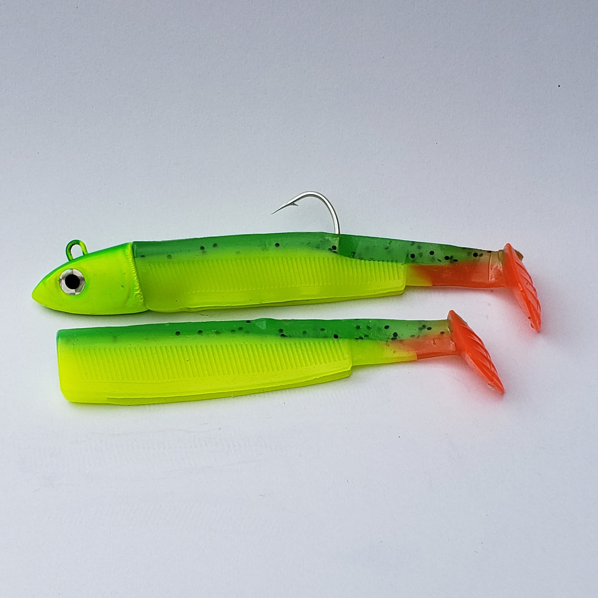 Vinilo Pokee Pack 32g verde amarillo – Aparejos Pesca Antofagasta