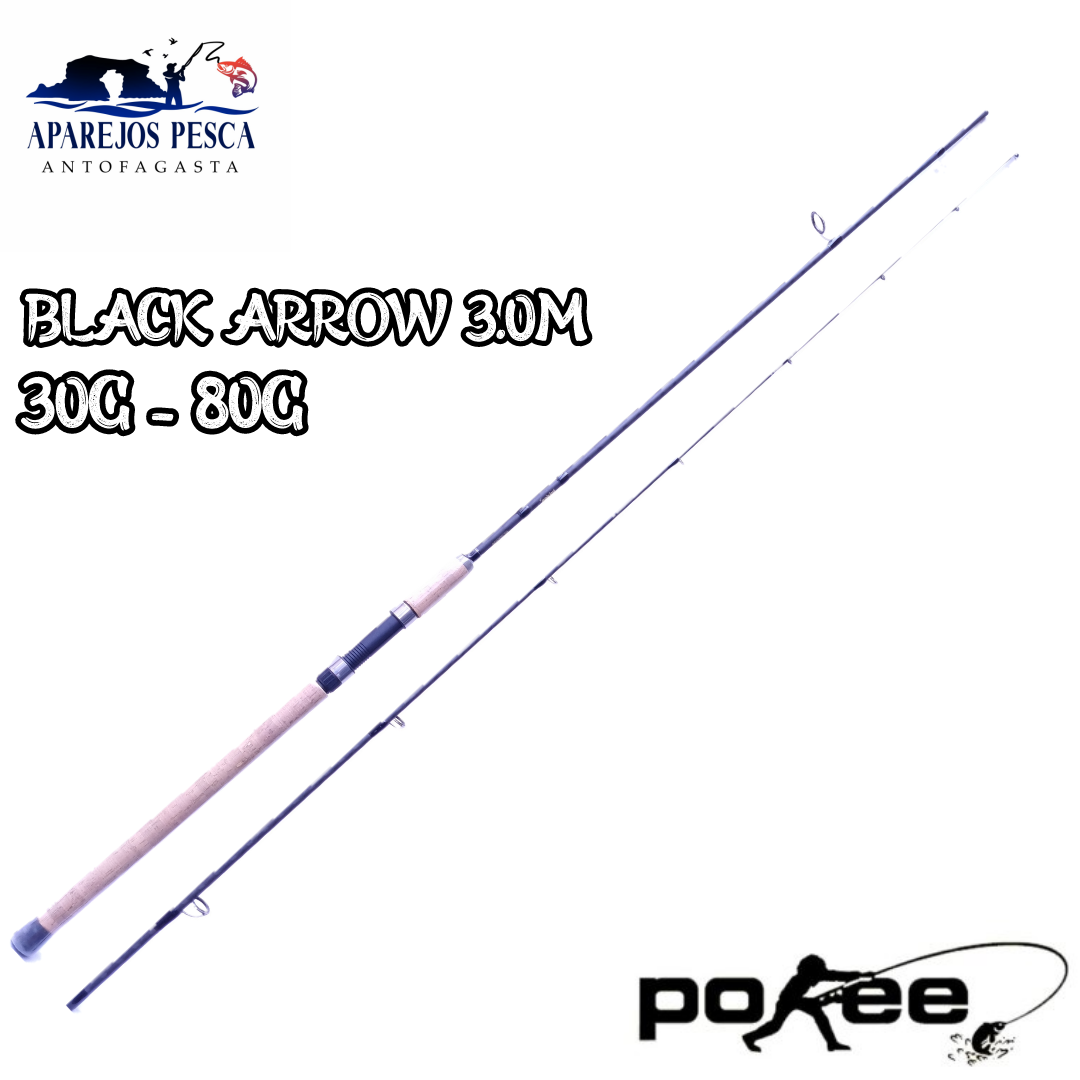 Caña Pokee Black Arrow BL300HS 3.0m Spinning (30-80g) – Aparejos Pesca Antofagasta